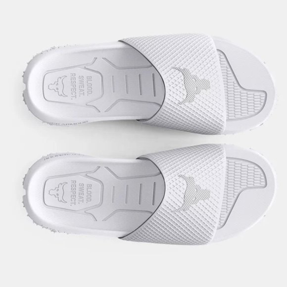 Under Armour | Shoes | Under Armour Project Rock Slides 2 Whitehalo ...